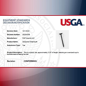 GoSports 3.25” Widemouth Tees Plastic Golf Tees, 60 Tee Player’s Pack - Max Distance and Easier Teeing