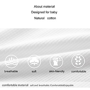 pureborn Unisex Baby Boys Girls Jumpsuit Long Sleeve Cotton Baptism Outfit One-Piece Christening Romper Waffle White 12-18 Months