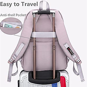 BEFUNIRISE Backpack for School Girls Bookbag Cute Bag College Middle High Elementary 18 Inch School Backpack for Teen Girls (#1Pink, Large)