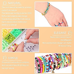 SJZWSD Friendship Bracelet Kit - 13000pcs Polymer Clay & Glass Seed Beads, 48 Colors, 6mm Heishi & 416 Letters Beads for Bracelet Making & Friendship Bead Creations