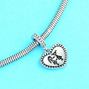 Chili Jewelry Heart Big Sister little Sister Charm Compatible With Pandora Charms Bracelets