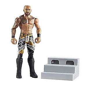 WWE MATTEL GNK09 Wrekkin' Ricochet 6 Inch Action Figure with Pull-Back Activated Moves and a Wreckable Accessory, Multi