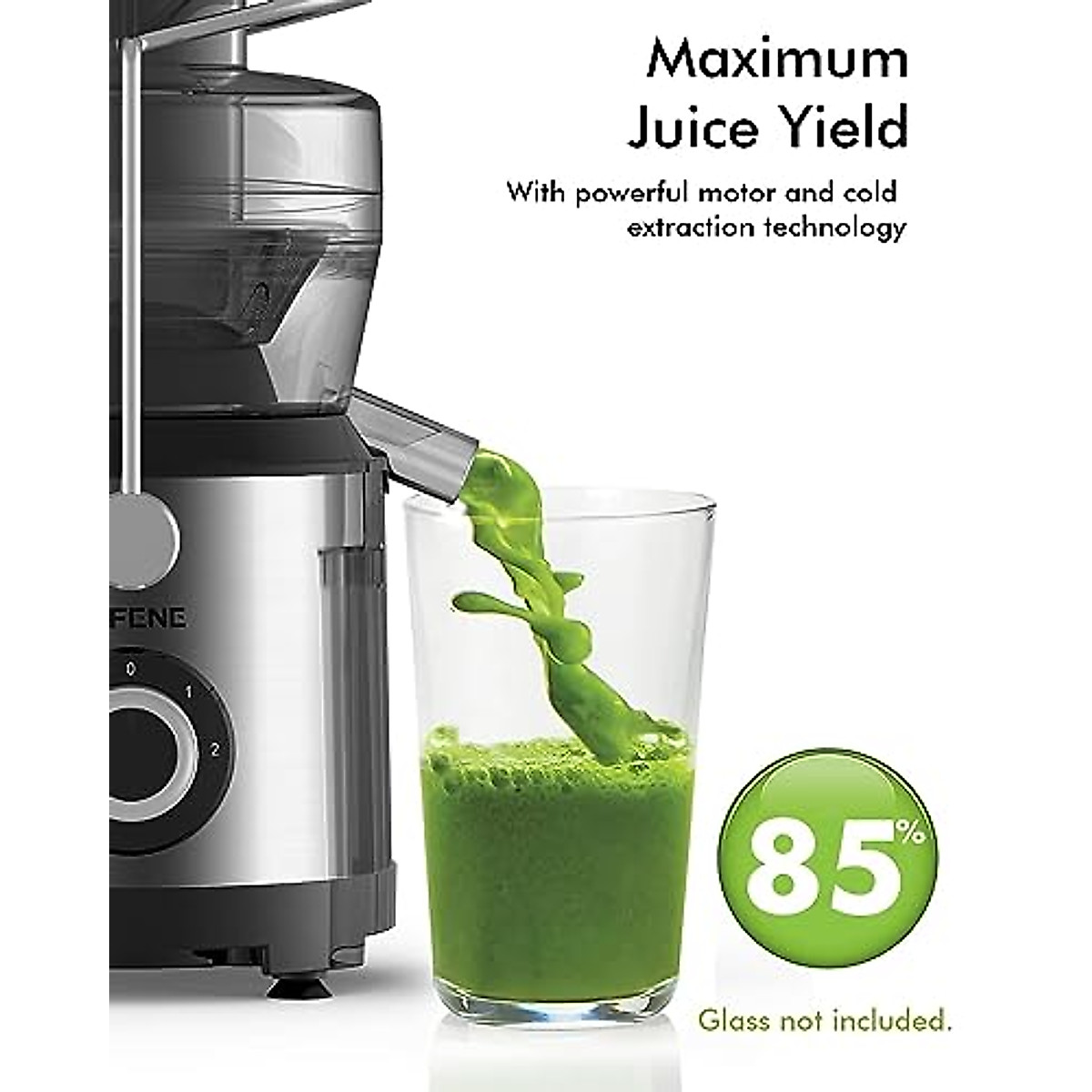 Juicer Machine, SiFENE 1300W(Peak) Moto Larger 3.2" Mouth Centrifugal Juicer Extractor Maker, Juice Squeezer for Whole Fruits and Vegetables, Dual Speeds,Easy to Clean, BPA Free