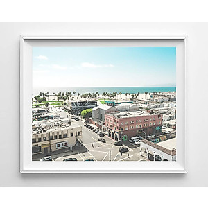 Venice Beach Photography Photographic Prints, Set of 4, Unframed, Lifeguard Stand, Downtown, Aerial Art Decor Poster Sign, 8x10