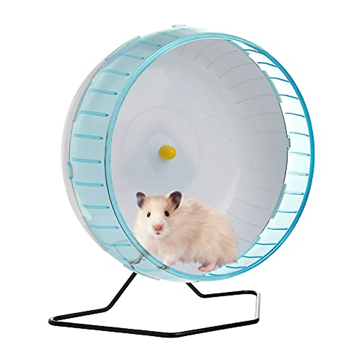 Silent Hamster Wheel, Super Quiet 8.3 Inch Hamster Exercise Wheel with Firm Bearing Lock and Stand, Hamster Cage Runner Wheels Accessories for Hamster Tiny Gerbil Mice or Other Small Animals