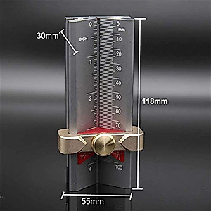 3 in 1 Multifunction Measuring Gauge Drill Depth Gauge Drill Stop Measure and Drill Point Angle Gauge Grinding Gage and Table Saw Height Gauge Woodworking Tool