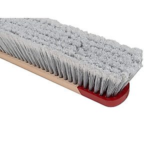 Harper 20201014 24 in. Premium Indoor Smooth-Surface Push Broom with Flagged Bristles, Gray