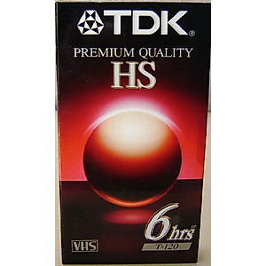 TDK T120 Premium Quality HS VHS Video Cassette Tape - 6 hours EP - 120 minutes -