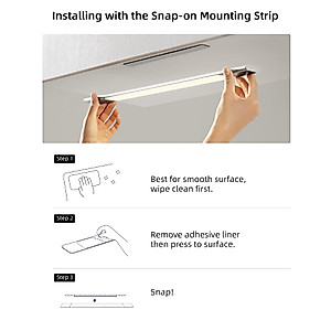 EZVALO Under Cabinet Lights Closet Lights,48 LED Motion Sensor Light Indoor 5000K Wireless Rechargeable with Detachable Battery,Night Light for Kitchen,Stairs,Hallway,Pantry (White Light)