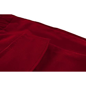 Nutriangee Men's Punk Rock Street Harem Pants, Reflective Technical Hip Hop Jogger Sport Pants Red Large