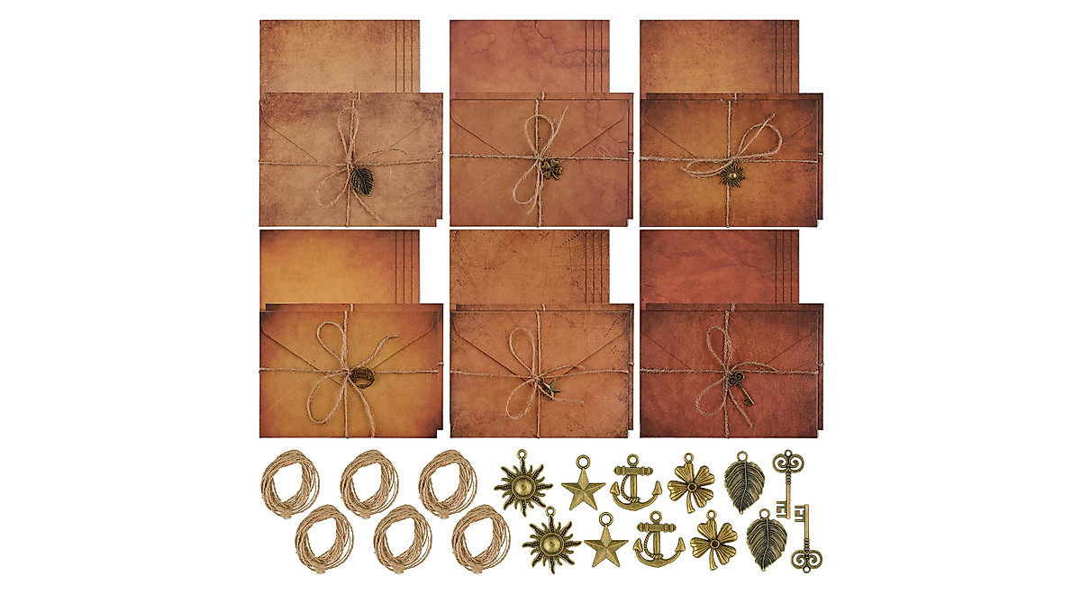 Vintage Stationery Paper & Envelopes Set - 60 Pieces