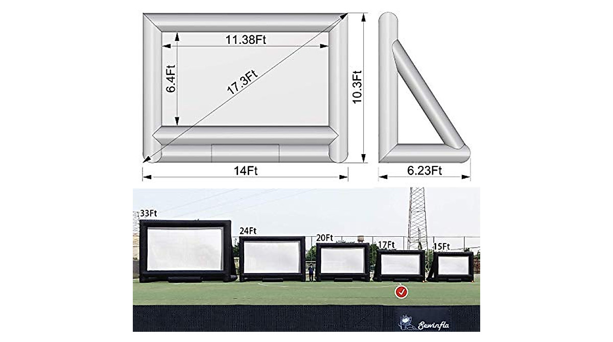 17FT Inflatable Mega Movie Screen - Outdoor Portable Projection