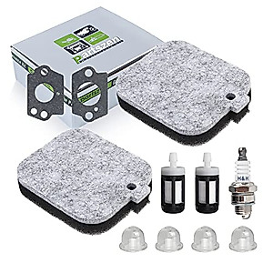 partszen 4229 120 1800 Air Filter for Stihl BG45 BG46 BG55 BG65 BG85 SH55 SH85 BR45C Blower with Fuel Filter Spark Plug Primer Bulb Tune Up Kit, 2 Pcs