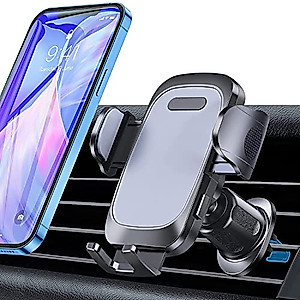 Cezuly Phone Mount for Car, [Upgraded] Vent Clip Car Phone Holder 360° Rotatable, Ultra Stable Car Phone Holder Mount Cradle Compatible with iPhone 14 Pro/Samsung Galaxy, All 4”-7” Large Cell Phones