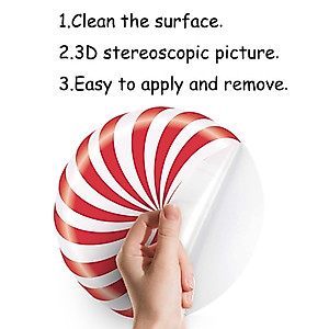 Christmas Decorations - Christmas Wall Stickers Christmas Floor Decals Peppermint Candy Cane Gingerbread Man Stickers Decor 59 PCS Xmas Candy Stickers for Candy Land Decorations 8 Sheets