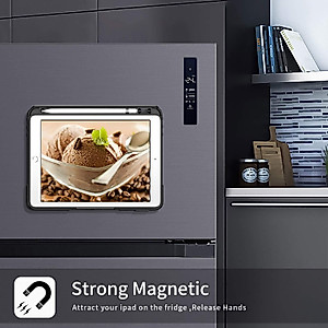 ZtotopCase iPad 9th/8th/7th Generation Case, [6 Magnetic Angles] Highly Protective & Shock Absorption Cover with Pencil Holder for iPad 10.2 Inch 2021/2020/2019 - Black