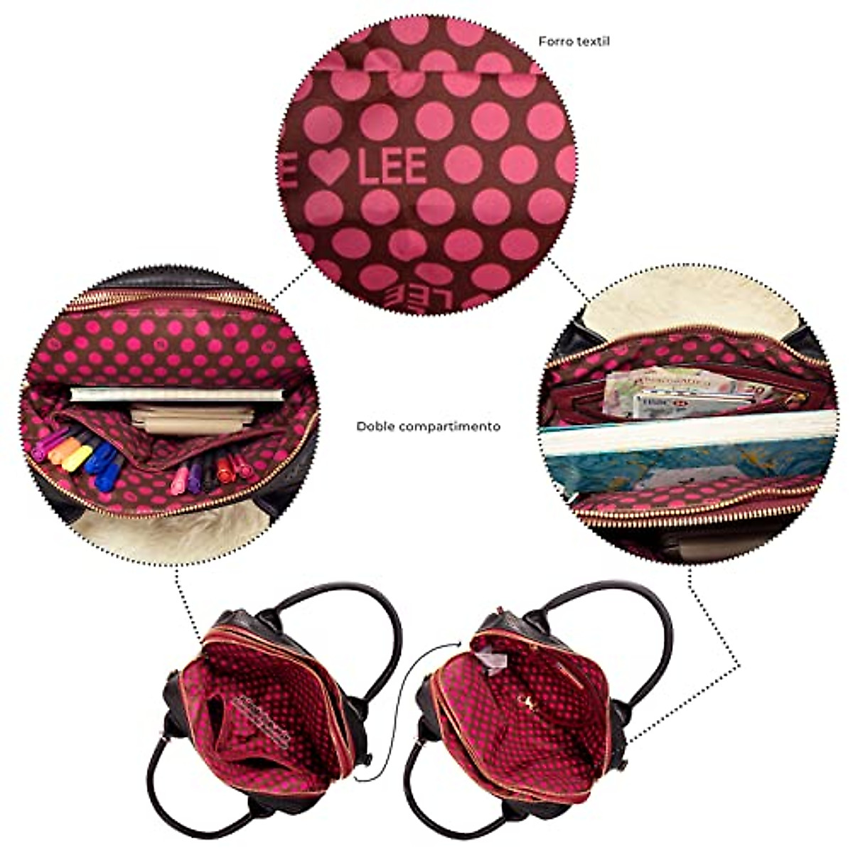 Nicole Lee Sara is Soft but Strong Small Handbag, Black Diamond Embellished Studded Handbag with Adjustable, Detachable Crossbody Strap