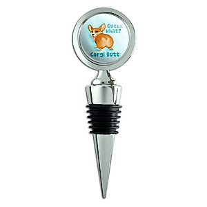 Guess What Corgi Butt Funny Joke Wine Bottle Stopper