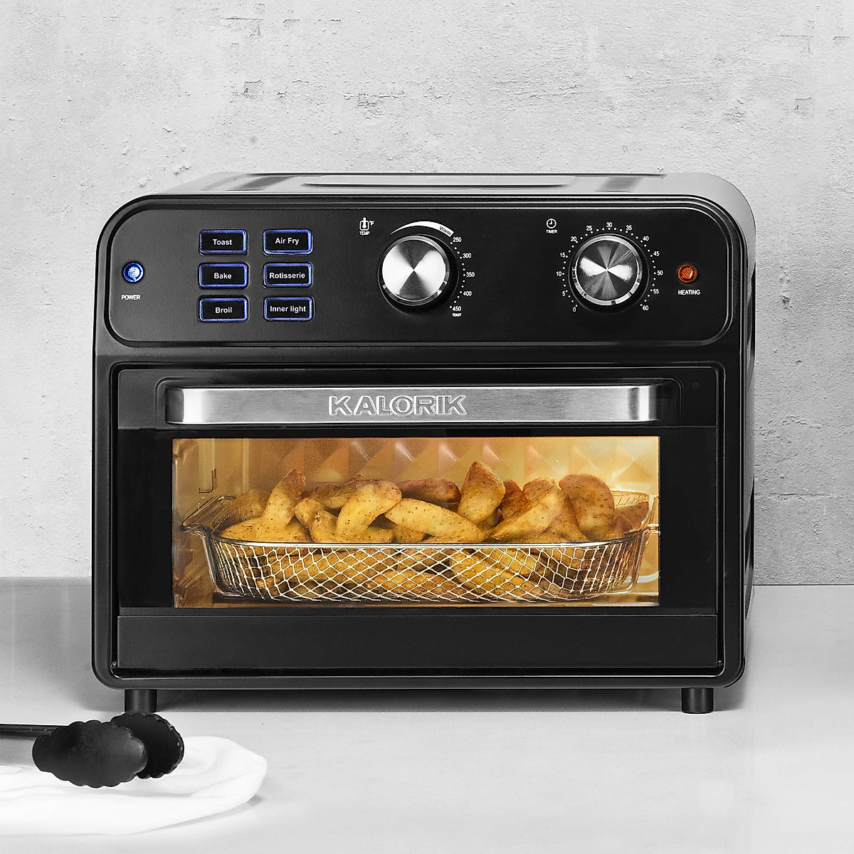 Kalorik AFO 46110 BK 22 Quart Digital Air Fryer Toaster Oven, Black