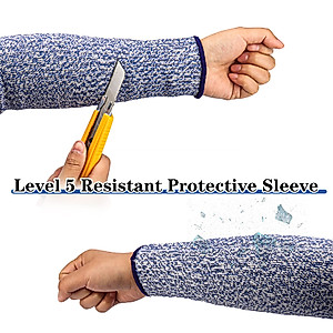 Jelyne 6 Pairs Arm Protective Sleeves Level 5 Cut Resistant Protection Sleeve 31CM Unisex Anti Abrasion Anti Scratches Anti-bite for Arm Garden Kitchen Work Protection Safety