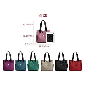 Large Capacity Nylon Bag, Women Tote Bags, Fashion Shoulder Bag, Crossbody Handbag With Pockets, for Everyday Work Travel (Pink)