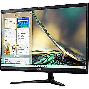 acer 2022 23.8" FHD IPS All-in-One AIO Desktop PC Intel 6-Core i3-1215U UHD Graphics 32GB DDR4 RAM 2TB SSD WiFi AX BT RJ45 USB-C Webcam HDMI Windows 11 Pro Wireless KB and Mouse w/RE USB