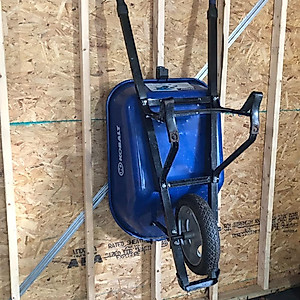 LCGP Wheelbarrow Holder Heavy Duty Trolley Storage Bracket, Wall Mounted Storage for Effective Space Saving, Suitable for Most Trolleys, Black Surface Powder Coating to Prevent Rust