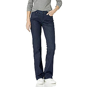 Amazon Essentials Women's Mid-Rise Slim Bootcut Jean, Rinsed, 14 Long