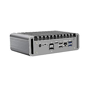 HUNSN Micro Firewall Appliance, Mini PC, VPN, Router PC, Intel J6413, RJ14, AES-NI, 6 x Intel 2.5GbE I226-V LAN, Console, HDMI, GPIO, SIM Slot, Barebone, NO RAM, NO Storage, NO System