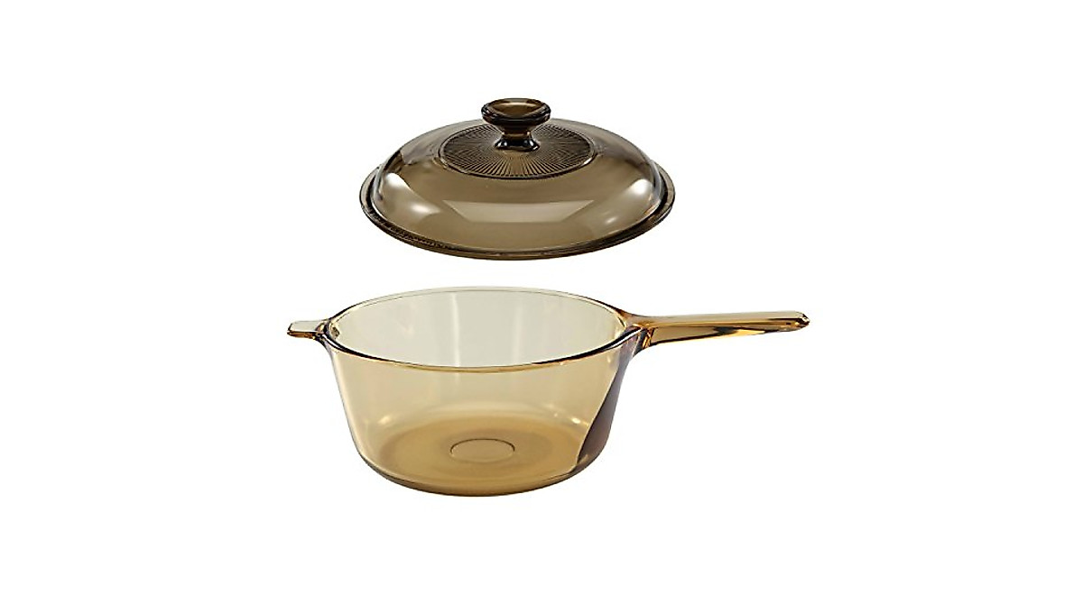 Corning Vision Amber 2.5L Covered Sauce Pan - Durable & Versatile Cookware