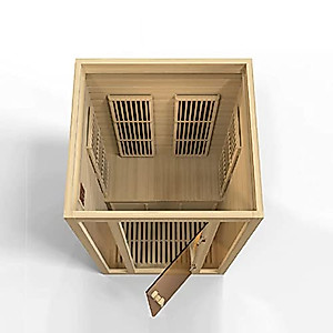 BOTARO Maxxus Saunas MX-J206-01 Seattle Carbon Far Infrared Sauna for 2 Persons, Hemlock Wood