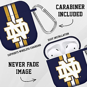 AFFINITY BANDS Notre Dame Fighting Irish HD Case Cover Compatible with Apple AirPods Gen 1 & 2 (Stripes)