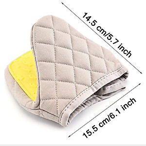 EORTA A Pair Oven Mitts Heat Insulation Short Oven Gloves Crocodile Mouth Shaped Silicone Potholder for Cooking Baking Grilling, Hands Protector, Orange