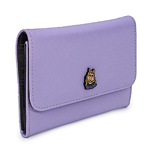 Buckle-Down Disney Wallet, Foldover, The Muppets, Miss Piggy, Violet, Vegan Leather, 6.5" x 4.5"