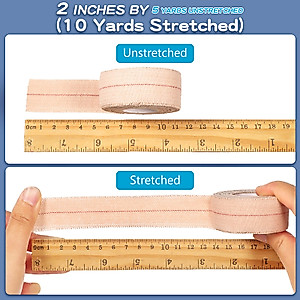 3 Rolls Adhesive Elastic Tape Bandage Wrap Vet Self Adhesive Flexible Stretch Bandages for Sports, Ankle, Knee, Wrist, Body, Sprains Horse and Animal, 1 Inch x 5 Yard, 3 Inch x 5 Yard, 4 Inch x 5 Yard