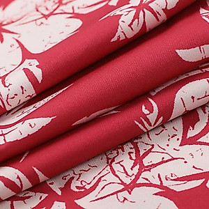 Lzzidou Men's Hawaiian Shirt Short Sleeve Button Down Beach Shirts Turquoise White