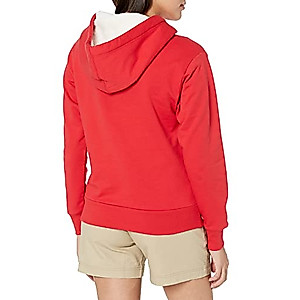 GAP womens Logo Sherpa Lined Hood Sweatshirt, Modern Red, Medium US