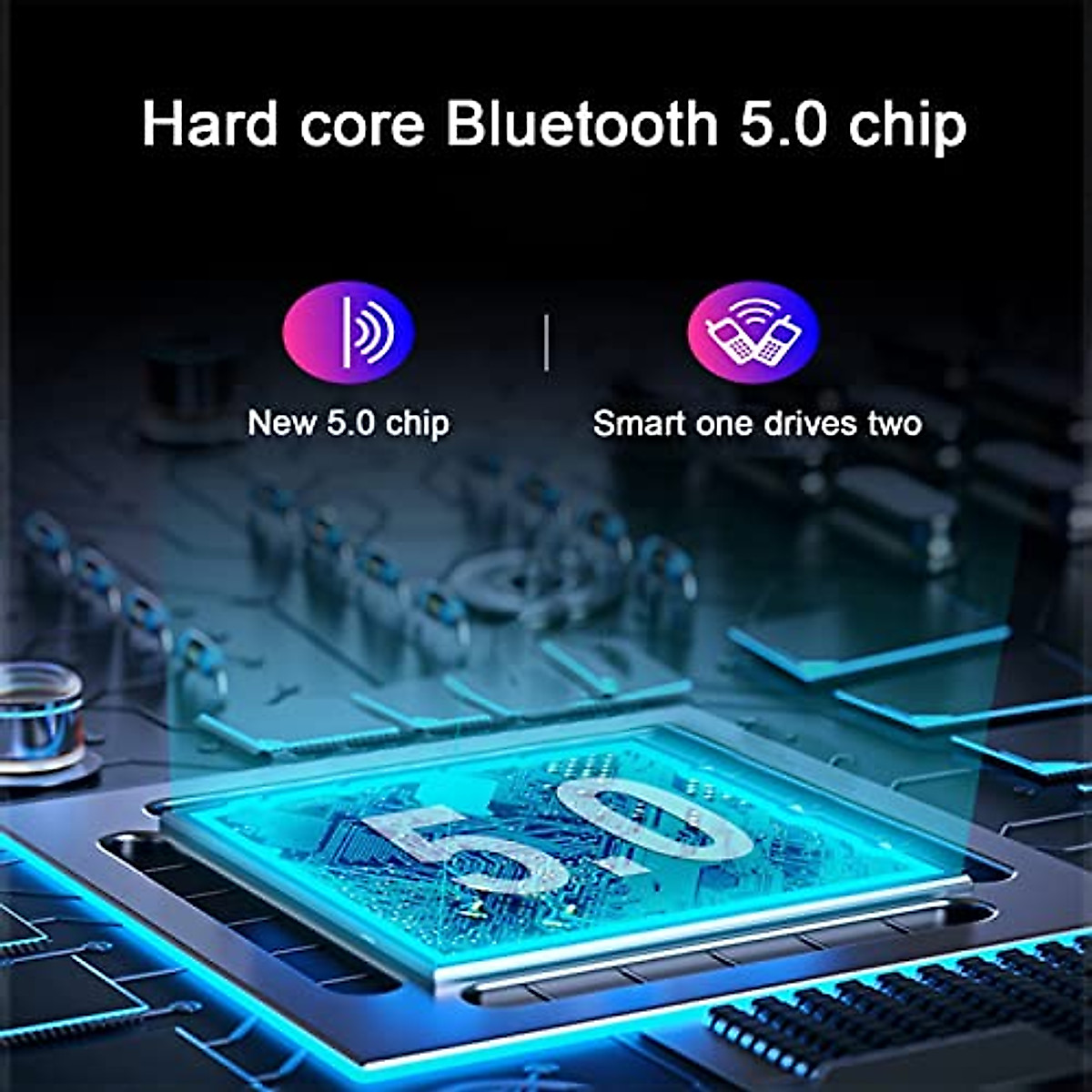 Lightweight Bluetooth Headphones Wireless Earbuds with Wireless Charging Case with Earhooks Headset Built-in Mic for Sport Clear Calls Work Music