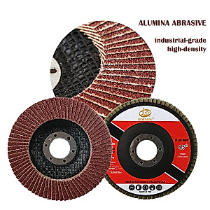 28 Packs Flap Disc 4-1 2 Inch Angle Grinder Attachments Grinding Wheel Angle Grinder Sanding Disc 40 60 80 120 Grit Grinding Disc (4 1/2 Inches)
