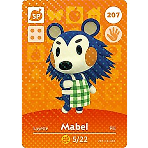 Mabel - Nintendo Animal Crossing Happy Home Designer Amiibo Card - 207