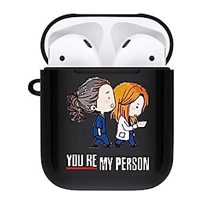 Greys Anatomy AirPods Case Protective Cover Skin - You are My Person. Black Premium Hard Shell Accessories Compatible with Apple AirPods