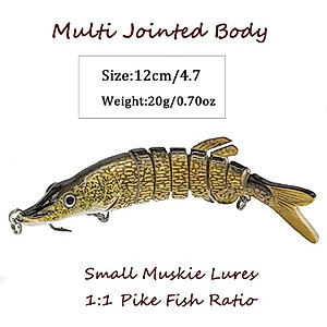 Northern-Pike-Lures-Multi-Jointed-Swimbaits-Fishing-Lure 5" 8" inch for Musky Lake Trout Fishing Tackle