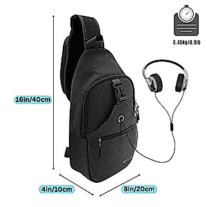 Kellyon Sling Bag Crossbody Sling Backpack Travel Hiking Casual Daypack Chest Bag for Men Women