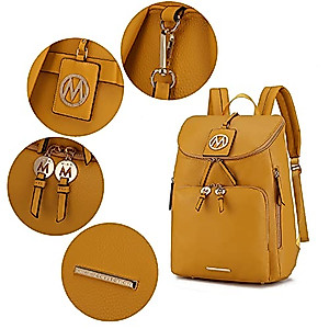 MKF Collection Backpack Purse for Women & Teen Girls Vegan Leather Top-Handle Ladies Fashion Travel Pocketbook Bag Daypack