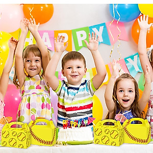 gisgfim 12 Pcs Softball Party Gift Treat Box, Softball Candy Goodie Favor Box for Softball Theme Birthday Baby Shower Party Favors Supplies Decorations