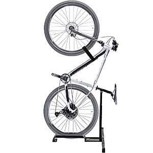 Qualward Vertical Bike Stand Floor Bicycle Rack Adjustable Upright Design, Space Saving for Living Room, Bedroom and Garage