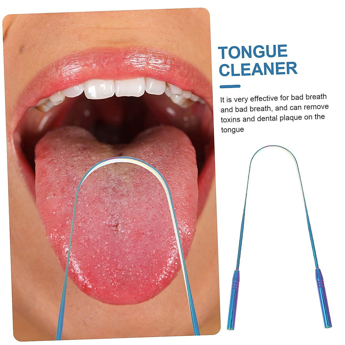 1 Set Brush and Scraper Oral Care Scraper Scraper Oral Care Tool Oral Care Supply Cleaning Brush Stainless Steel Coating Scraper