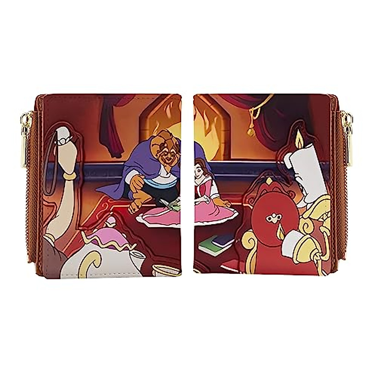 KBVWHW Cartoon Animation Faux Leather Wallet |Beauty and The Beast Wallet | TV Movie Lover Gifts Birthday Graduation Inspirational Gifts for Daughter Girls (beauty)