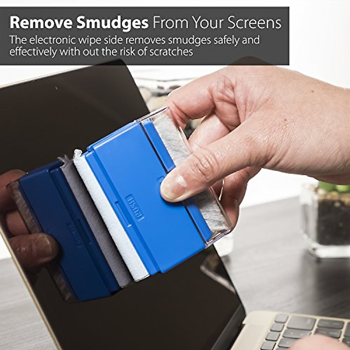 GreatShield Universal Screen Cleaning Kit, Microfiber Cloth + 2 Sided Brush + Non-Streak Solution Spray [for TV, Laptops, PC Monitors, Smartphones, Tablets, Camera, Keyboard and Other Electronics]