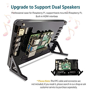 Lesown 7 inch Raspberry Pi Monitor Touchscreen with Case, Touch Display 7 inch Monitor Raspberry Pi 5 Screen 1024x600 IPS Small HDMI Monitor Speakers for Raspberry Pi 5 4 3 Win, Driver Free